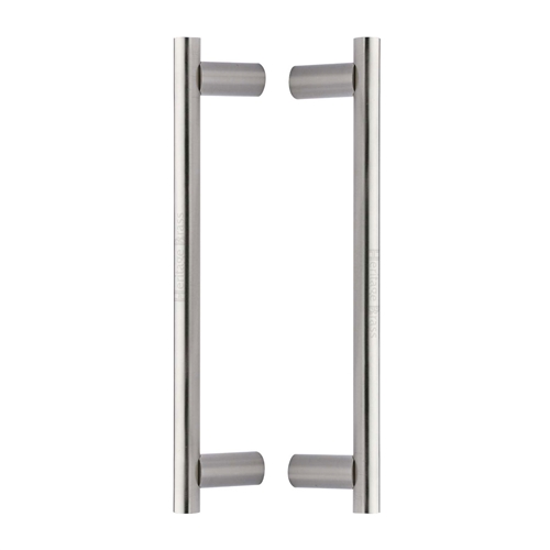 Heritage Brass Back to Back Door Pull Handle 19mm Round Bar Design ...