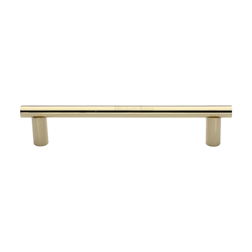 Heritage Brass Door Pull Handle 19mm Round Bar Design 336mm Polished ...