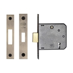 3" Deadlock 3 Lever Antique Brass