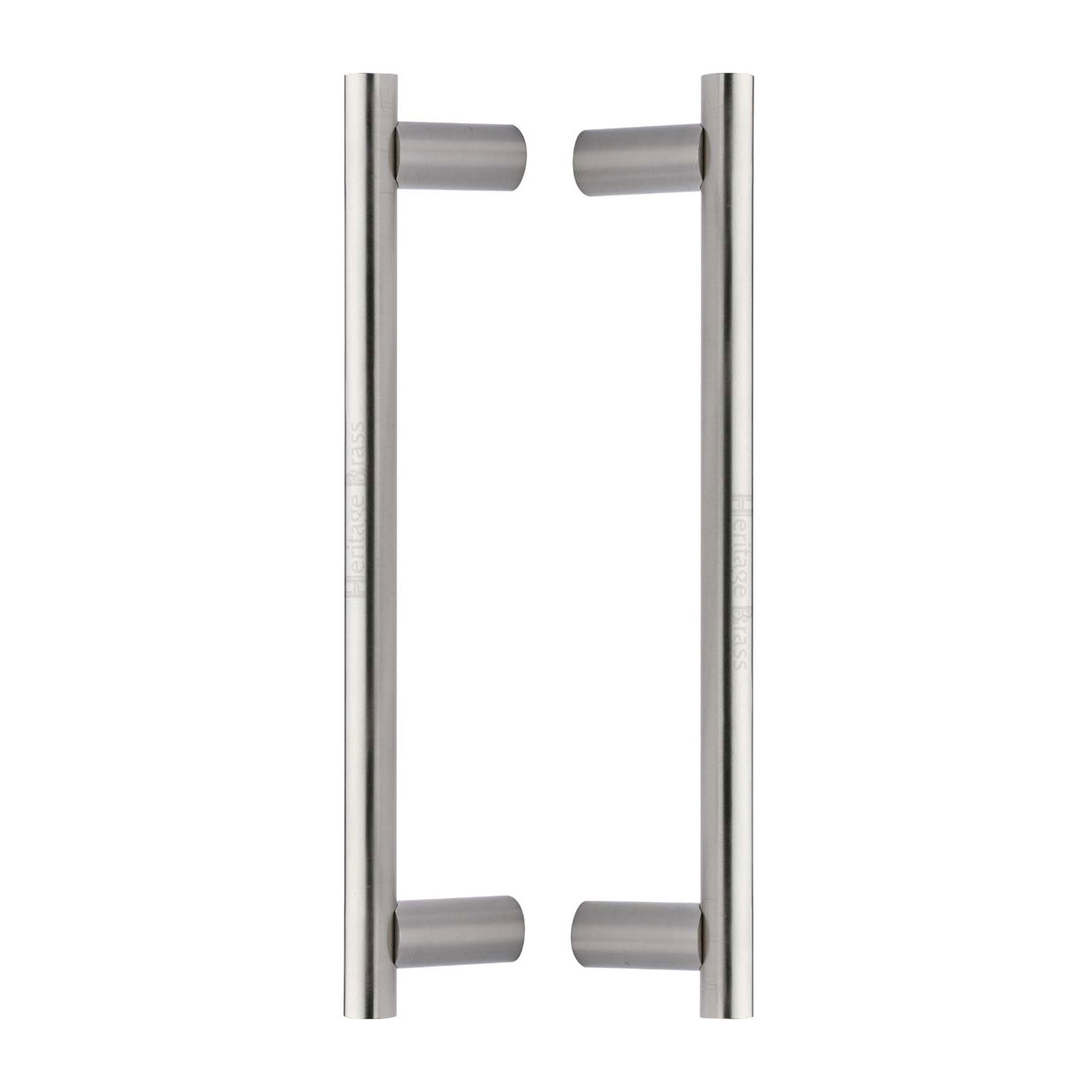 Heritage Brass Back to Back Door Pull Handle 19mm Round Bar Design ...