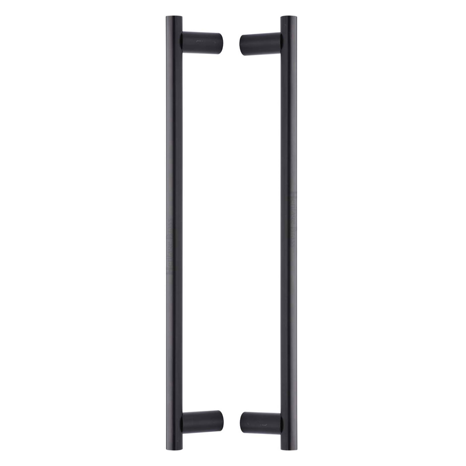 Heritage Brass Back to Back Door Pull Handle 19mm Round Bar Design ...