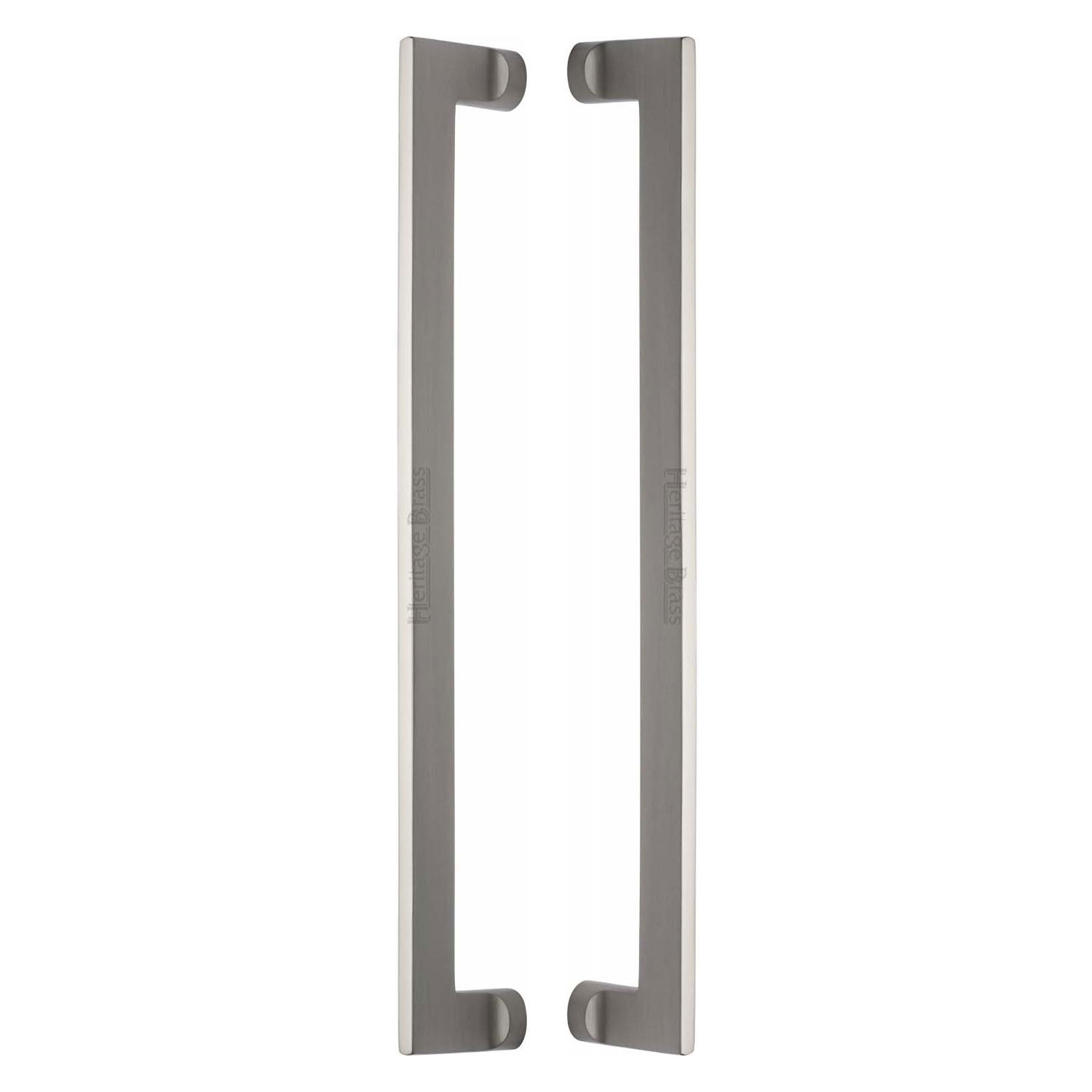 Apollo Back to Back Door Pull Handle in 460 mm - Satin Nickel