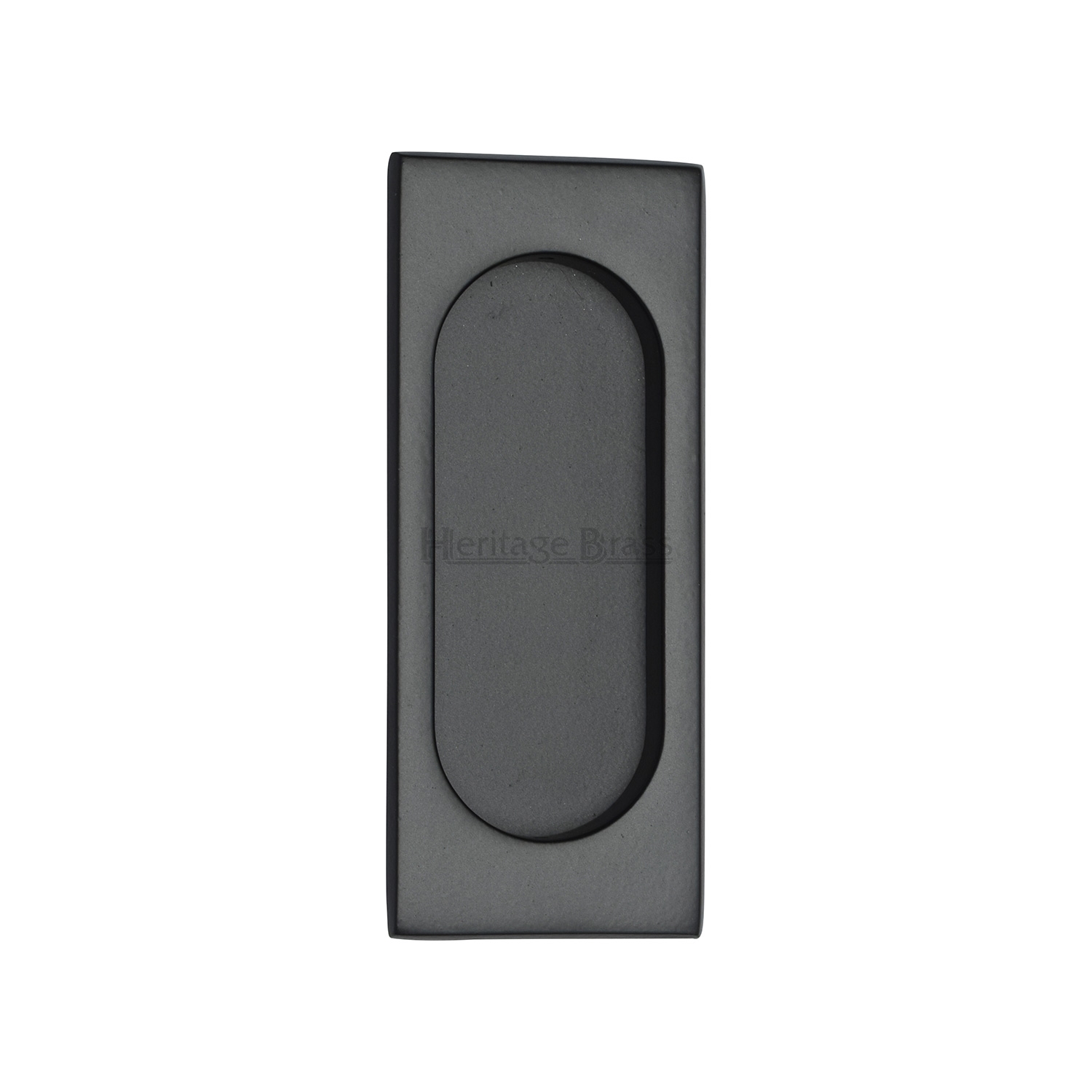 Flush Pull Handle 105mm Matt Black Finish