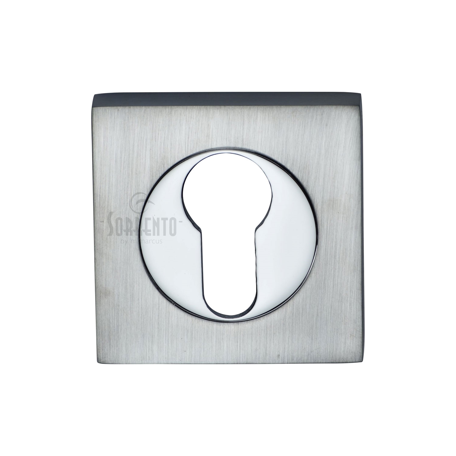 Sorrento Euro Profile Cylinder Escutcheon Square - Apollo Finish