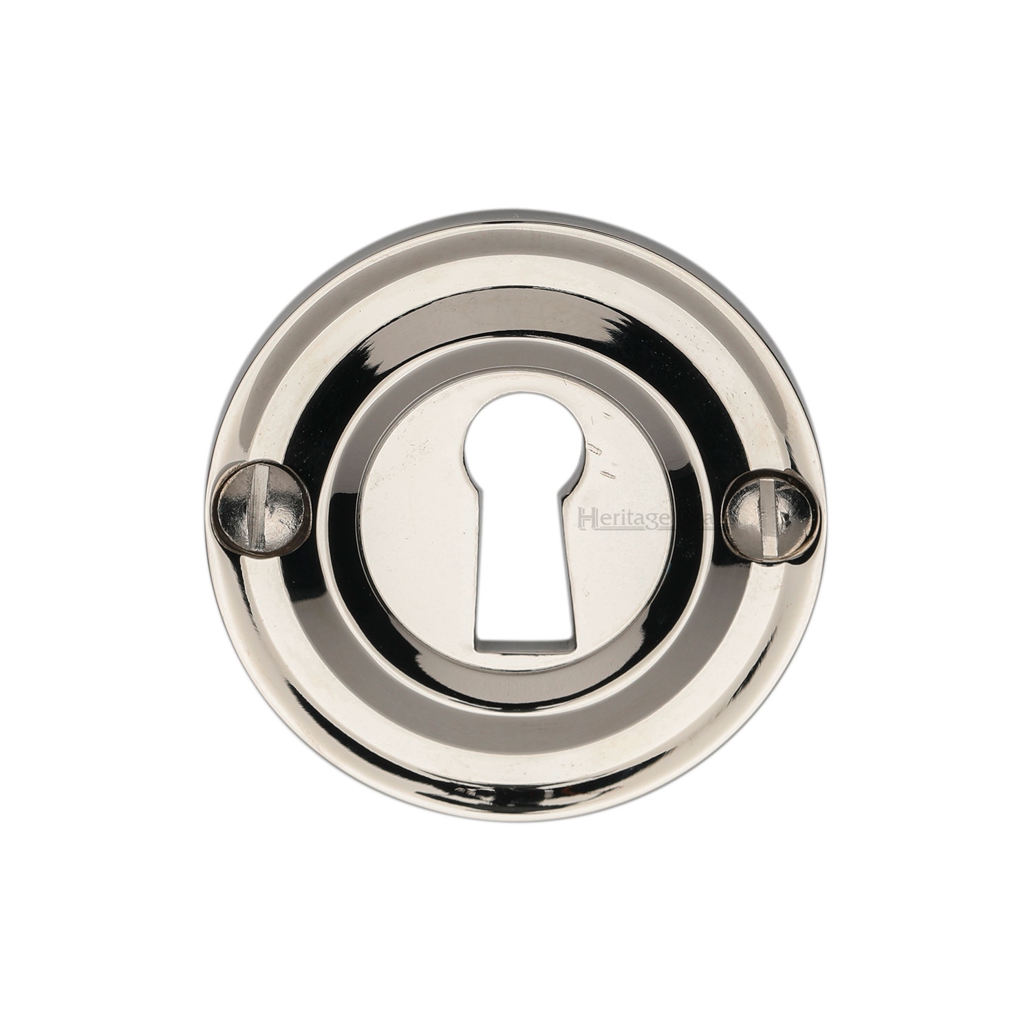 Heritage Brass Open Keyhole Round Polished Nickel finish