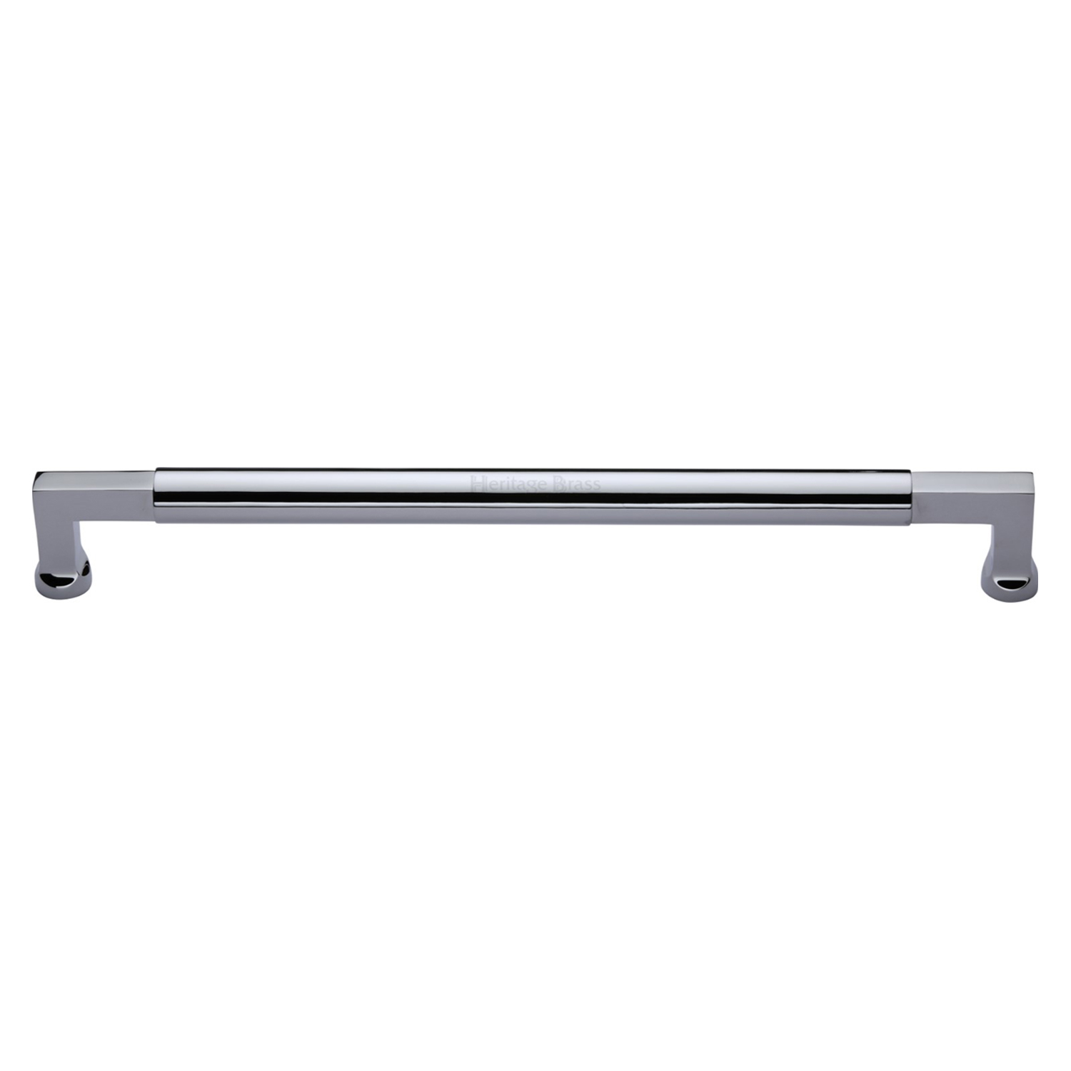 Heritage Brass Door Pull Handle Bauhaus Design 457mm Polished Chrome Finish