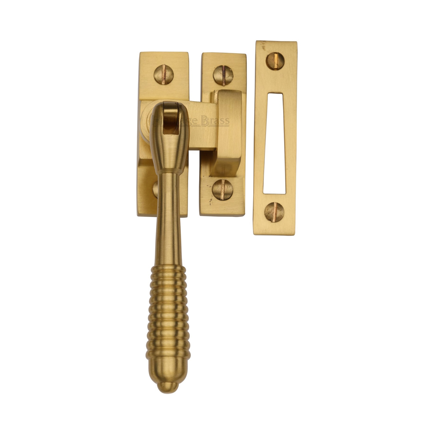 Heritage Brass Mortice & Hook Plate Casement Fastener Reeded Design ...