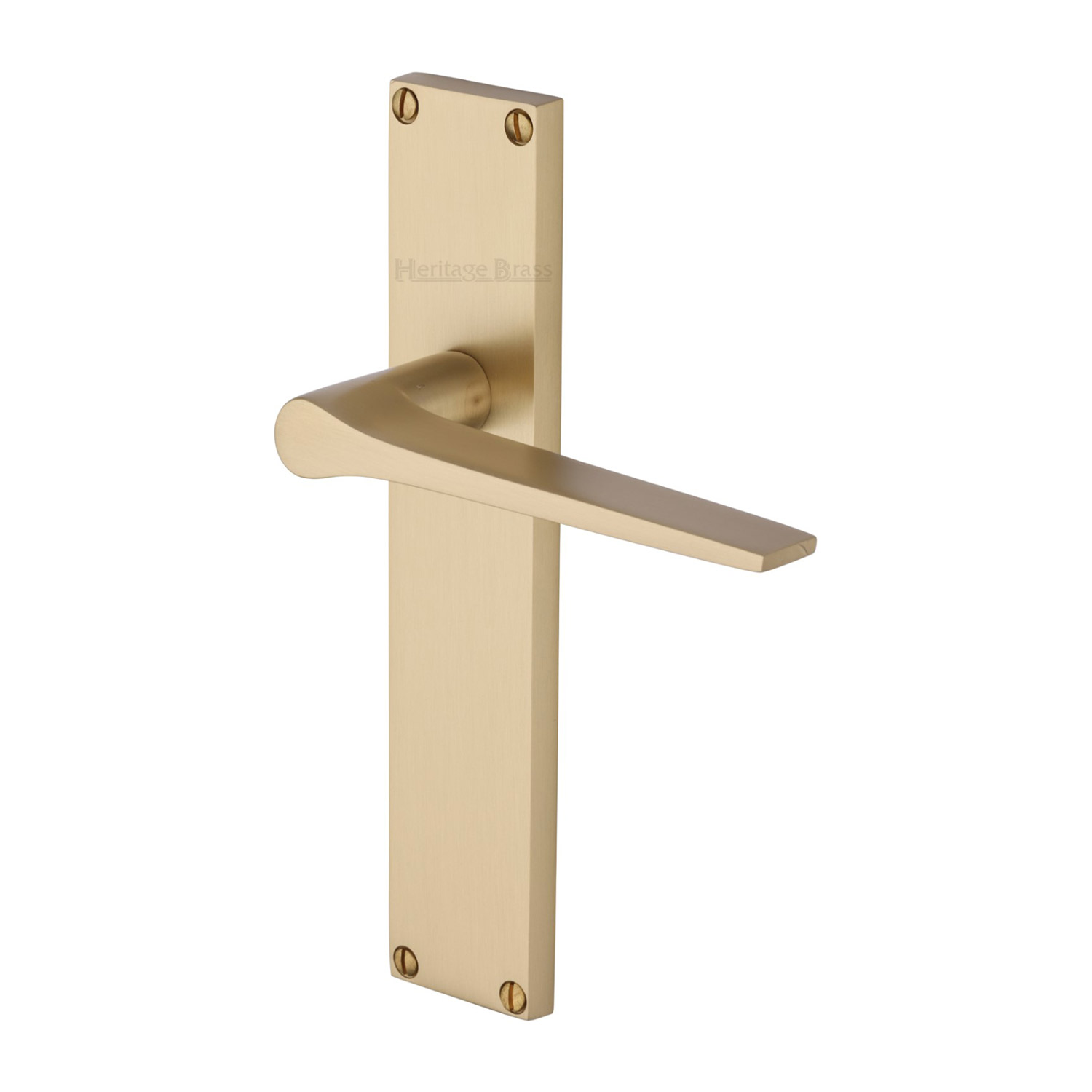 Gio Lever Latch on 200mm Plain Plate SB finish