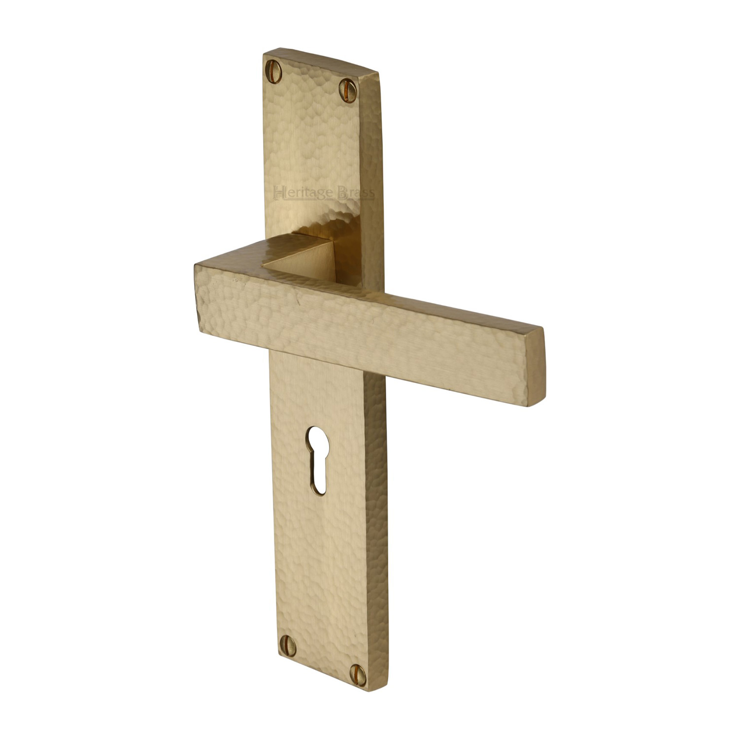Heritage Brass Delta Hammered Lever Lock Satin Brass finish